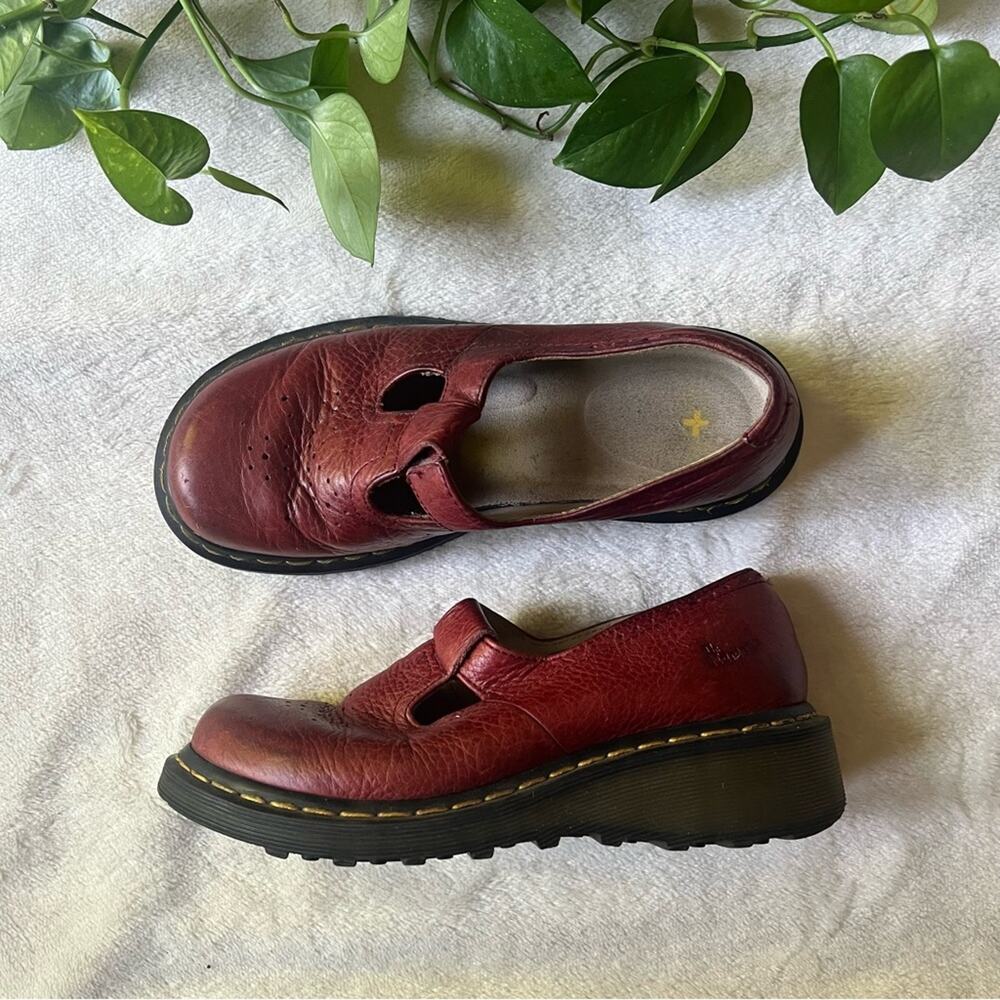 Dr. Martens Rare Red Leather Mary Janes - Gem